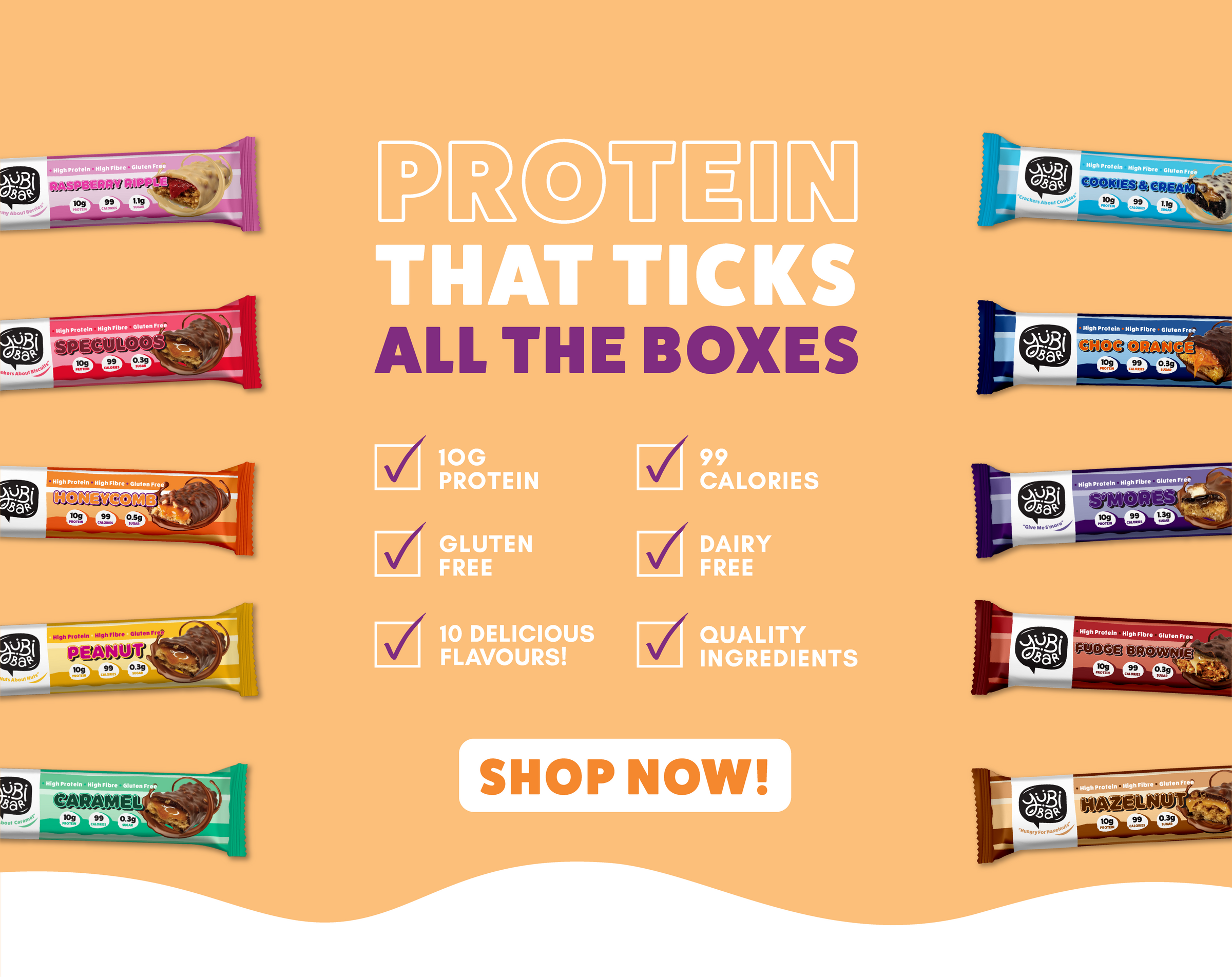 Honeycomb | 99 Calorie Protein Bars | 12 Pack | YuBi Bar | YuBi Bar