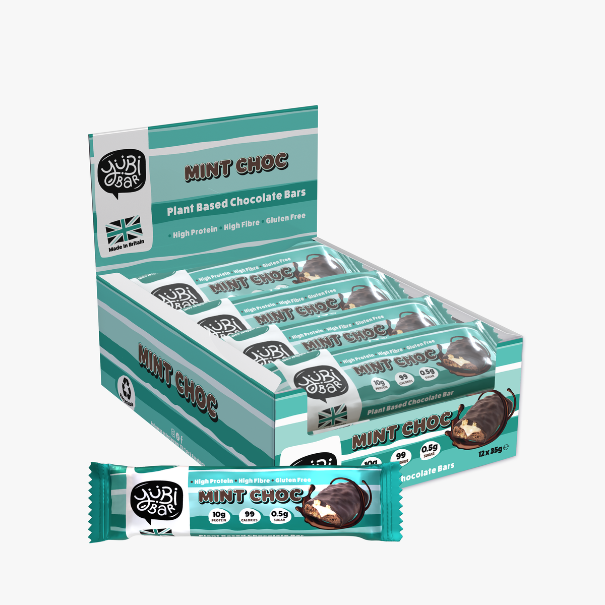 Mint Choc Protein Bars | 99 Calories & 0.5g Sugar | YubiBar – YuBi Bar
