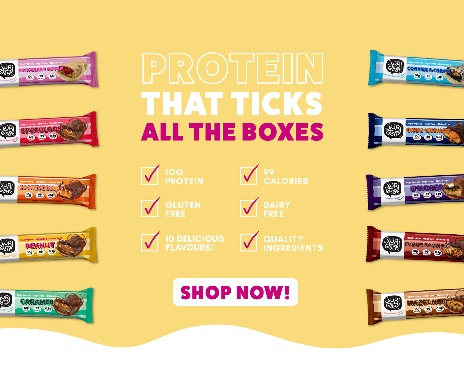 Peanut | 99 Calorie Protein Bars | 12 Pack | YuBi Bar | YuBi Bar