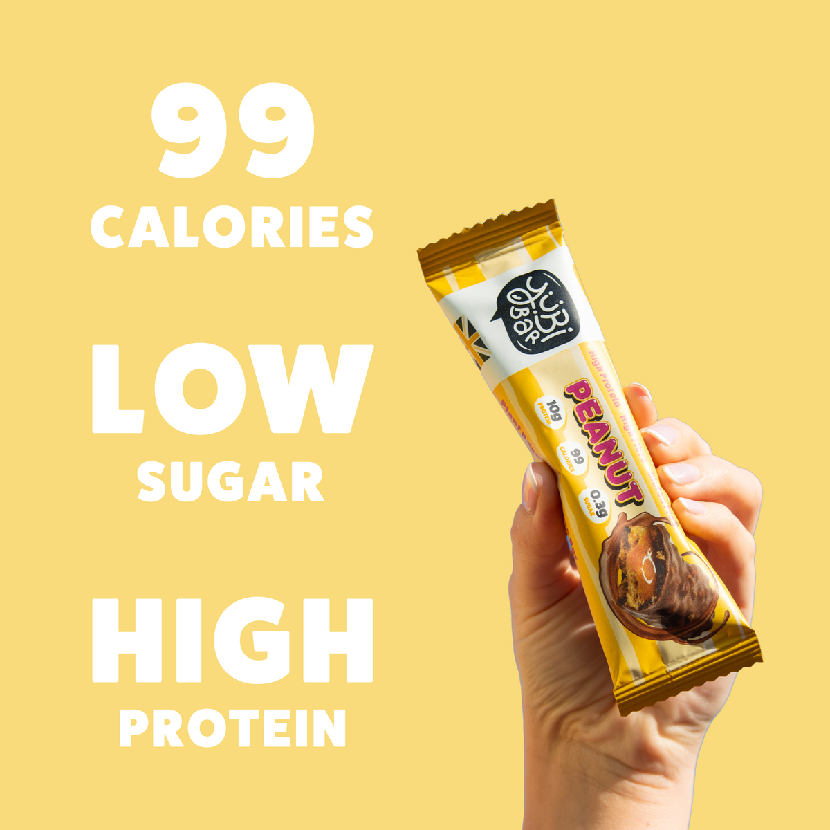 Peanut | 99 Calorie Protein Bars | 12 Pack | YuBi Bar